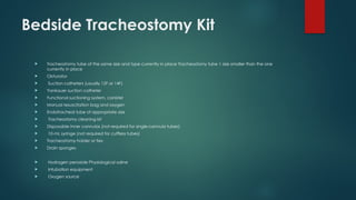 Tracheostomy complications, management and prevention.pptx