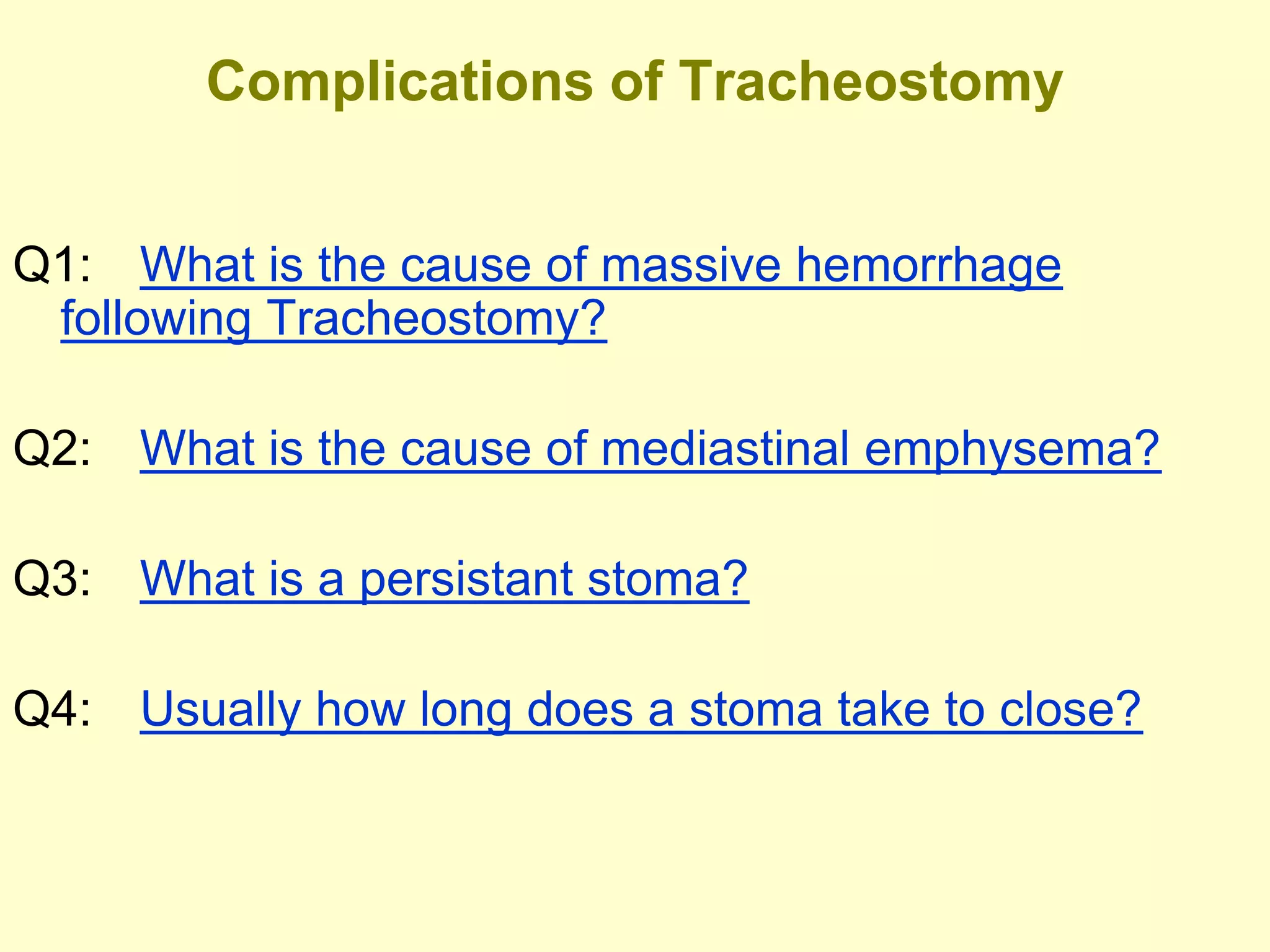 Tracheostomy for PG students | PPT