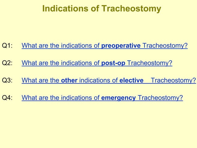 Tracheostomy for PG students | PPT