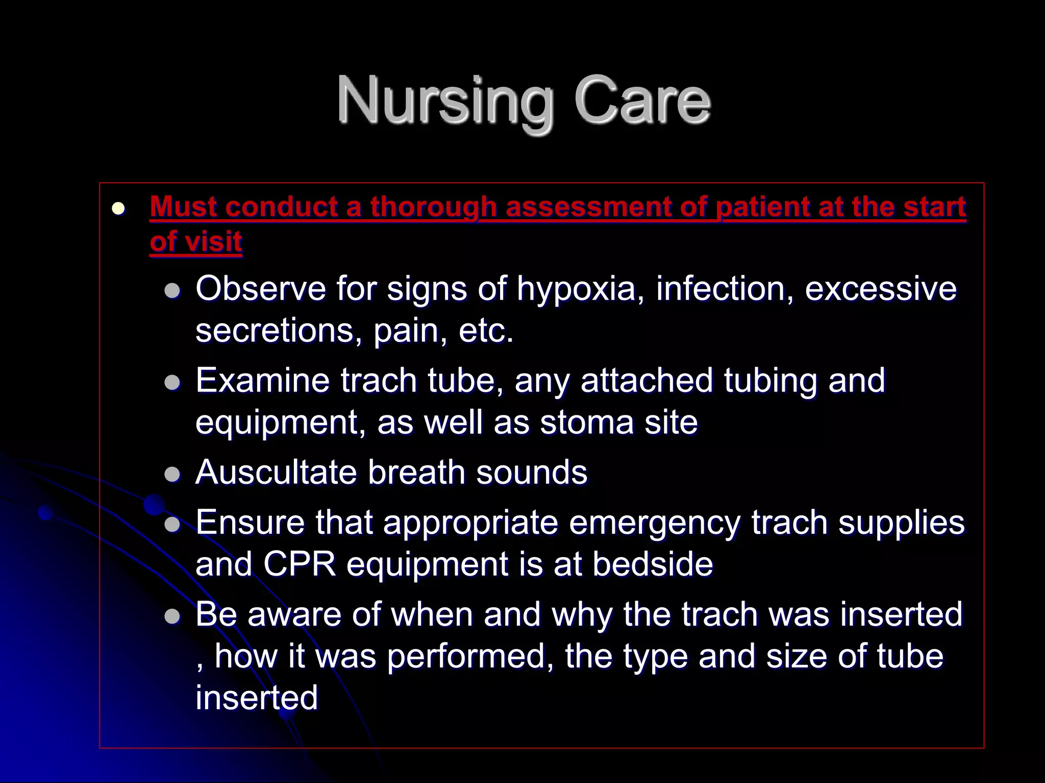 Tracheostomy care | PPT