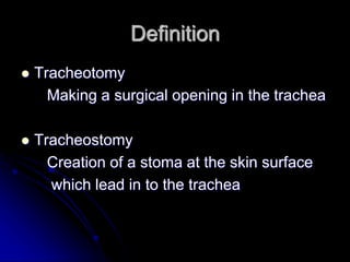 Tracheostomy care | PPT