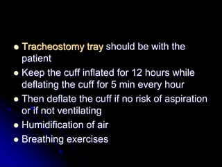 Tracheostomy care | PPT