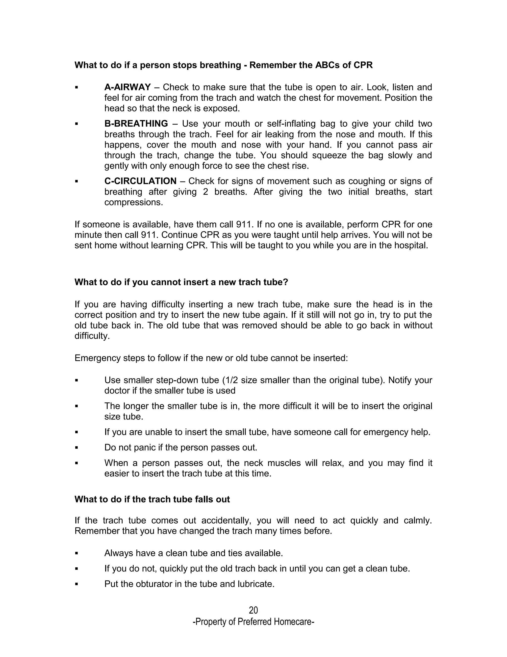 Tracheostomy home care guidelines | PDF