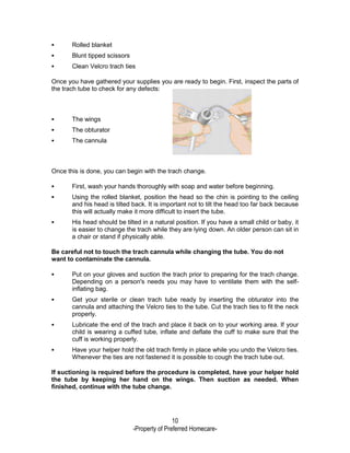 Tracheostomy home care guidelines | PDF