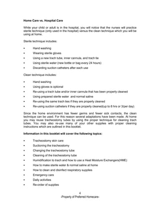 Tracheostomy home care guidelines | PDF