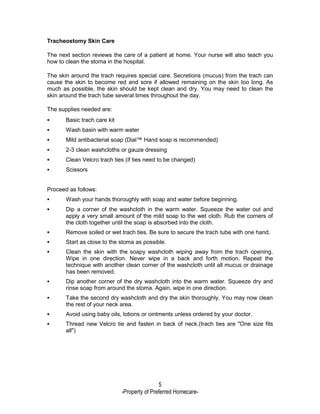 Tracheostomy home care guidelines | PDF