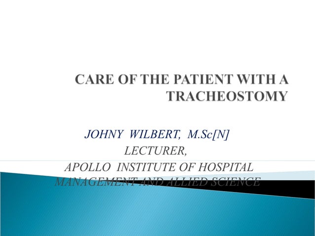 Tracheostomy john | PPT