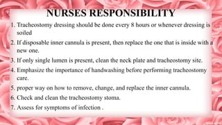 Tracheostomy care plan for nursing study | PPTX