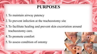 Tracheostomy care plan for nursing study | PPTX | First Aid | Injuries