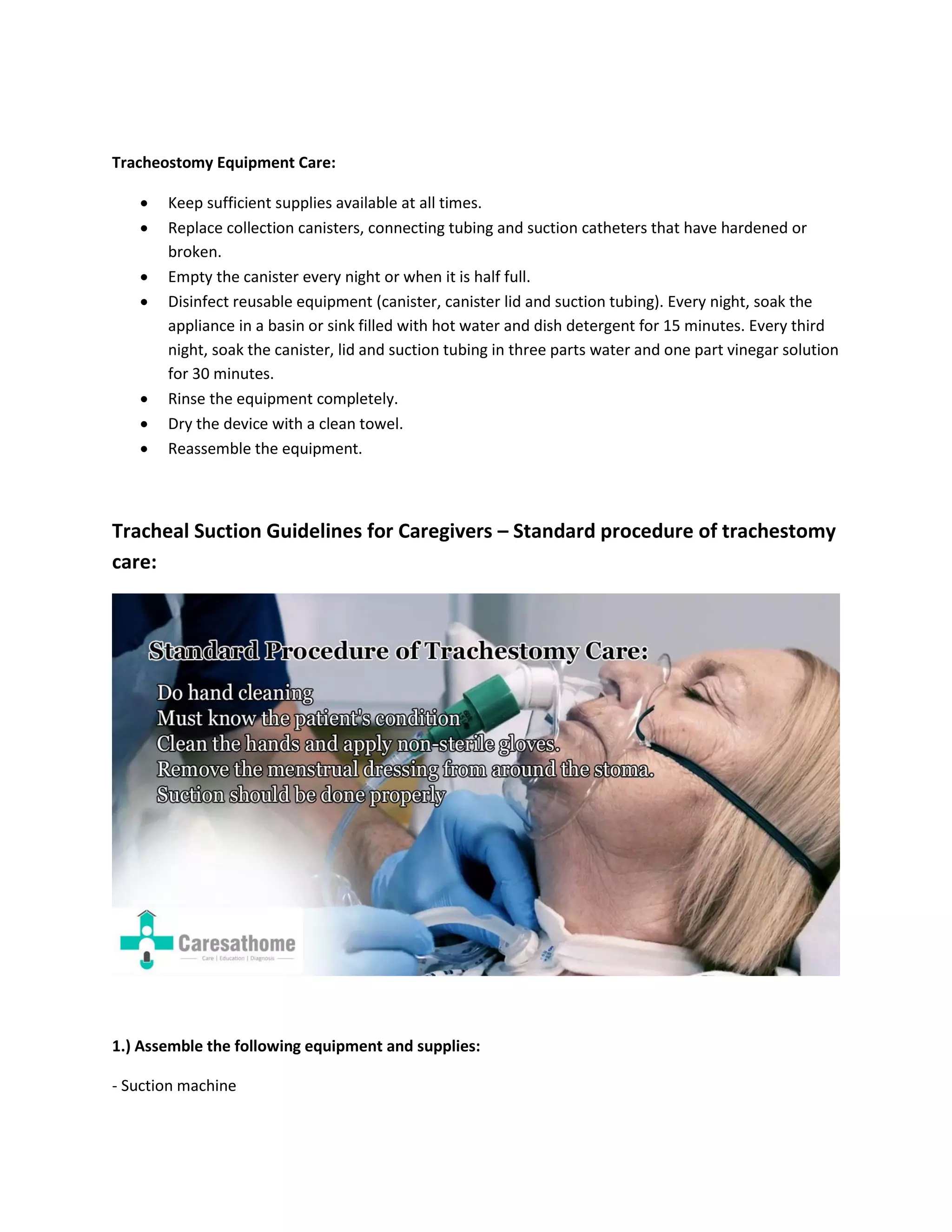 All about Tracheostomy care at home | PDF