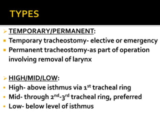 Tracheostomy ppt | PPTX