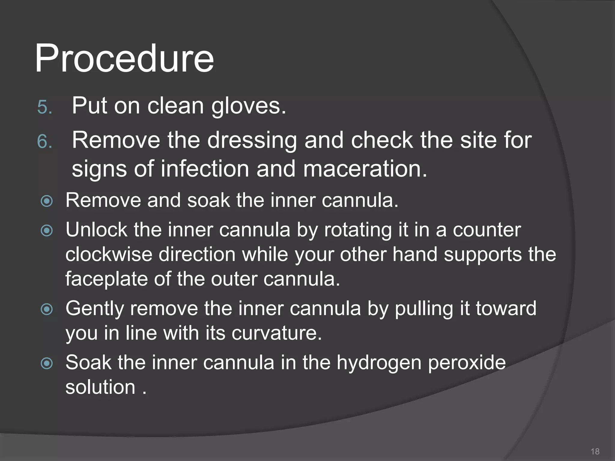 Tracheostomy site care procedure | PPTX