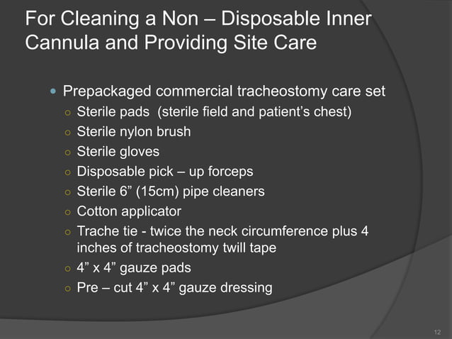 Tracheostomy site care procedure | PPTX | First Aid | Injuries