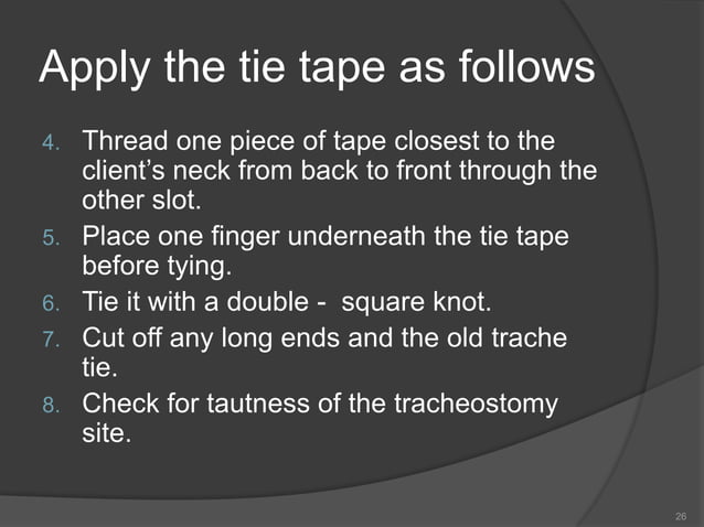 Tracheostomy site care procedure | PPTX | First Aid | Injuries