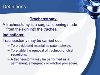 Tracheostomy Tube Suctioning