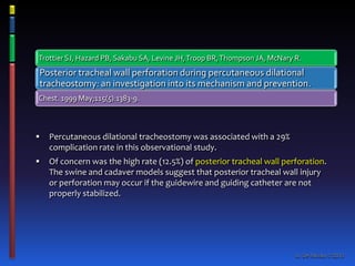 Tracheotomia percutanea con la tecnica Blue Dolphin | PPTX