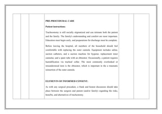 TRACHEOTOMY ,procedures, indication, complications | PPT