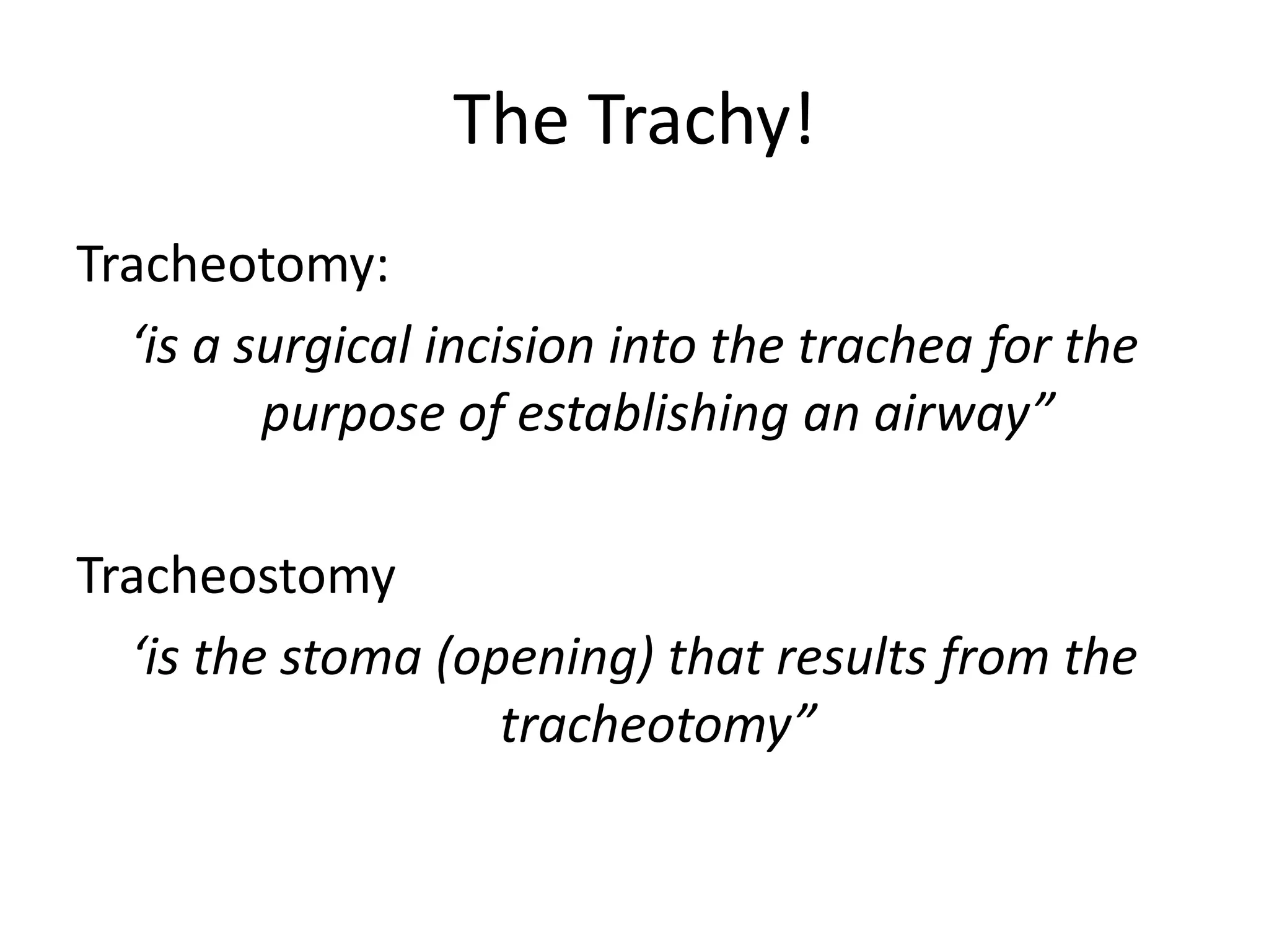 Trachy Emergencies | PPTX