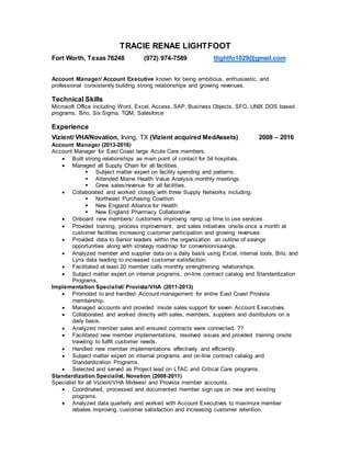 Tracie renae lightfoot resume | DOCX | Sales | Business