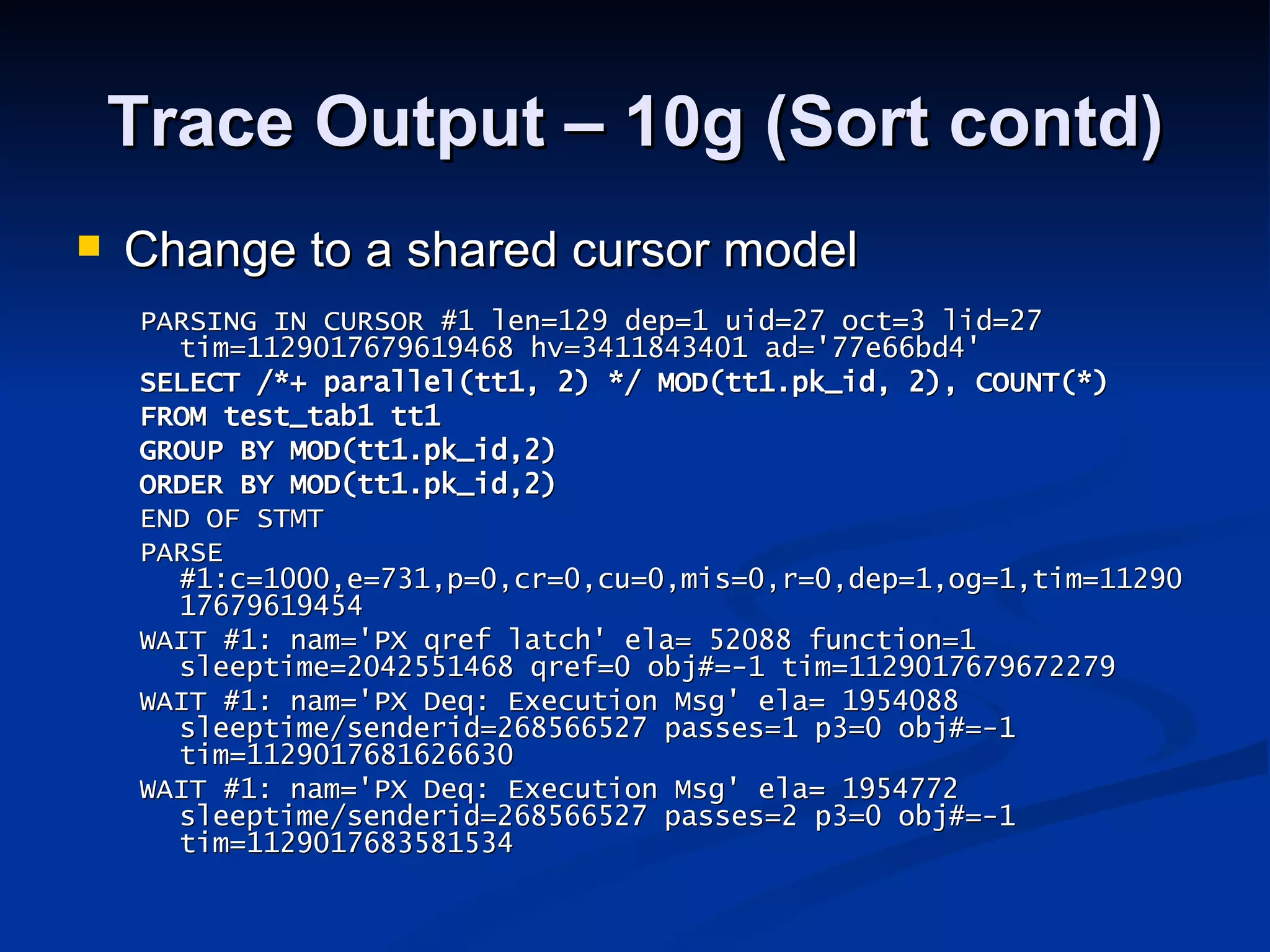 Tracing Parallel Execution Ukoug 2006 Ppt