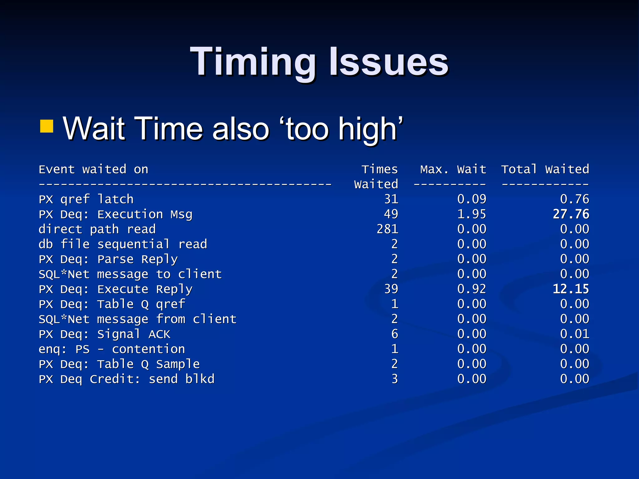 Tracing Parallel Execution Ukoug 2006 Ppt
