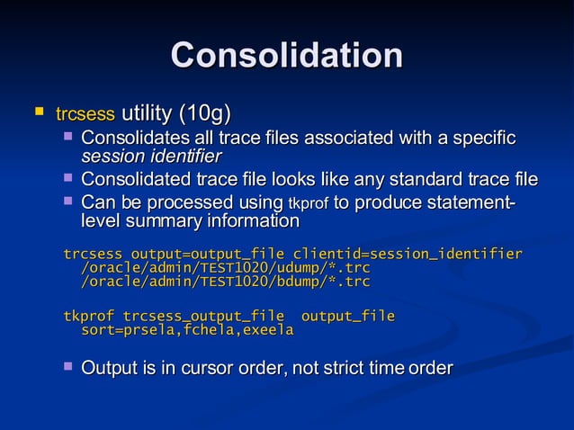 Tracing Parallel Execution (UKOUG 2006) | PPT