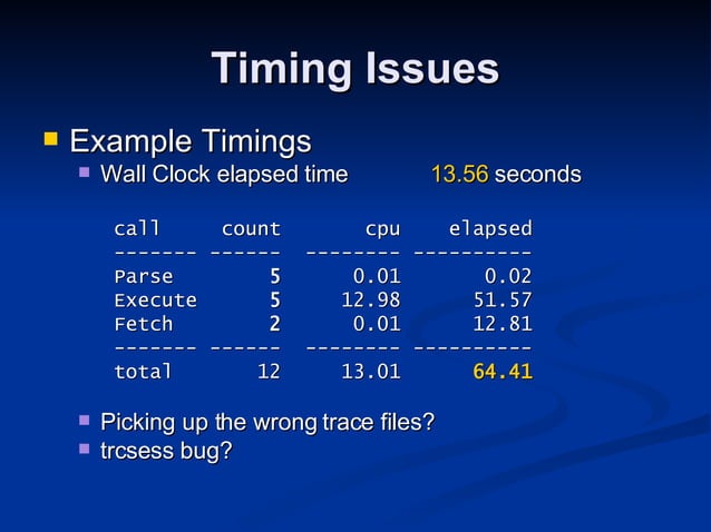 Tracing Parallel Execution Ukoug 2006 Ppt