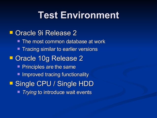 Tracing Parallel Execution (UKOUG 2006) | PPT