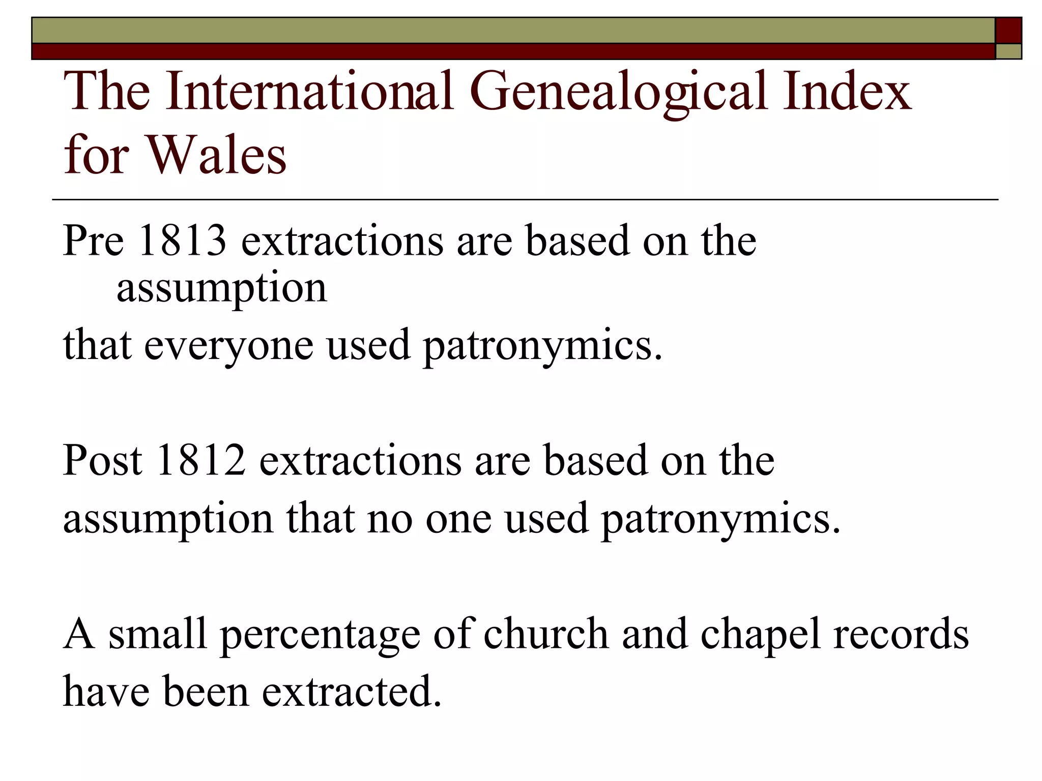 Tracing Your Welsh Ancestors | PPT