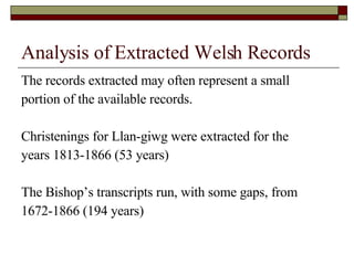 Tracing Your Welsh Ancestors | PPT