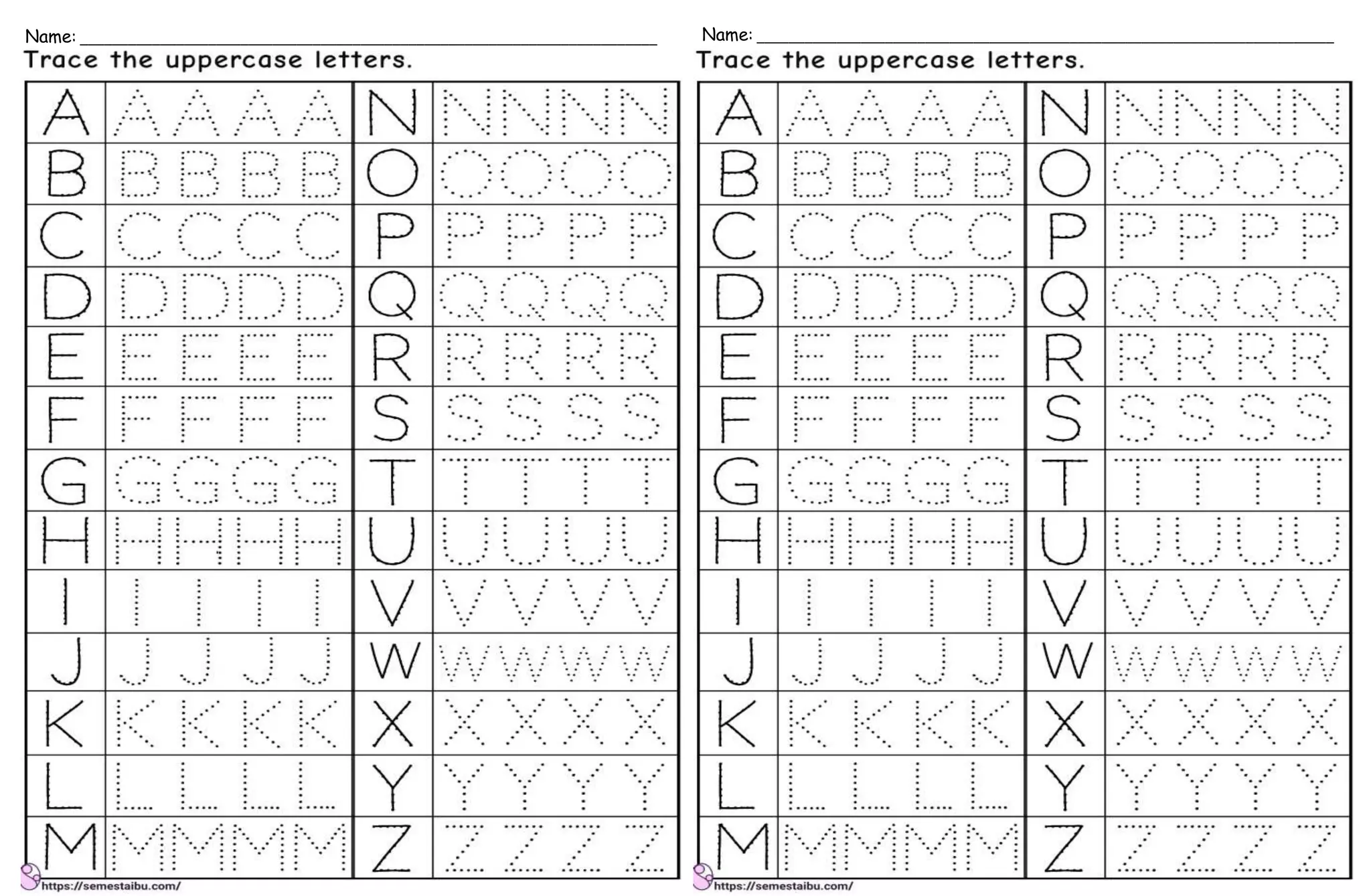 Tracing Activities-Numbers, Letters, Shapes.docx