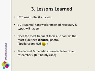 Tracing afterlice iconic photographs using IPTC | PPT