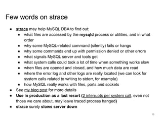 Tracing and profiling my sql (percona live europe 2019) draft_1 | PPT