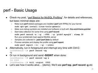 Tracing and profiling my sql (percona live europe 2019) draft_1 | PPT