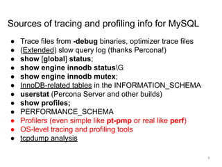 Tracing and profiling my sql (percona live europe 2019) draft_1 | PPT