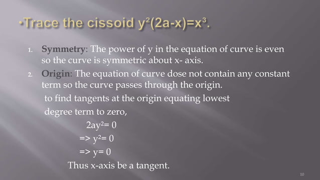 Tracing of cartesian curve | PPTX | Physics | Science