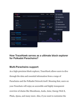 Tracing Polkadot Parachains with TraceHawk: The Next-Gen Block Explorer | PDF