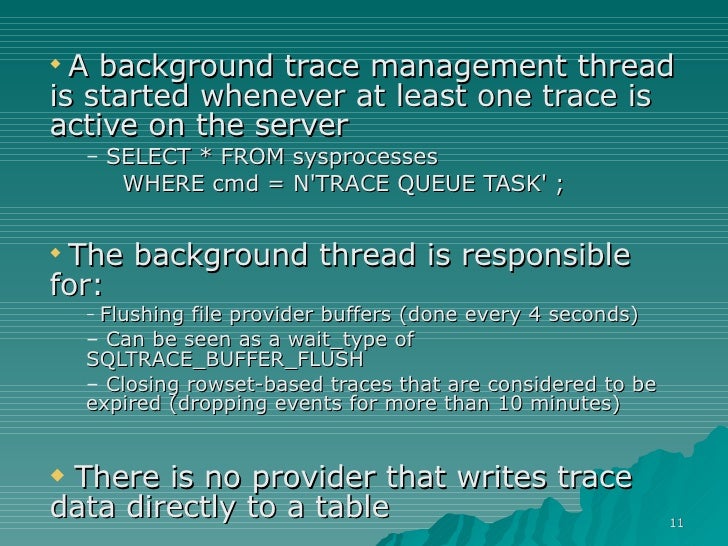 Tracing Sql Server 2005