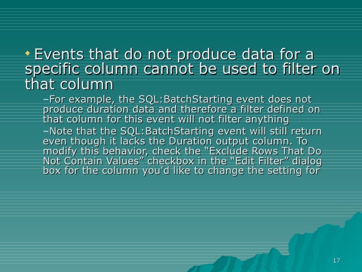 Tracing Sql Server 2005