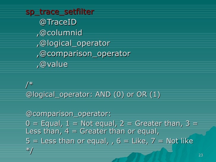 Tracing Sql Server 2005