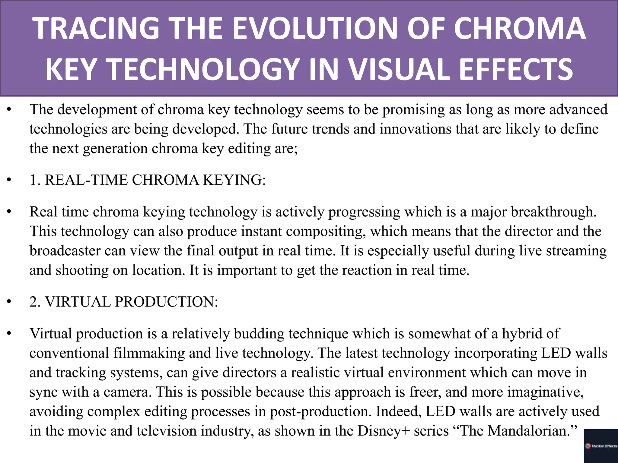 TRACING THE EVOLUTION OF CHROMA KEY TECHNOLOGY IN VISUAL EFFECTS.pptx