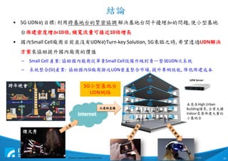 ITRI 5G Tech. -- UDN (Ultra Dense Network) | PDF