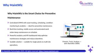 Track & Monitor Preventive Maintenance — Best Practices with MaintWiz ...