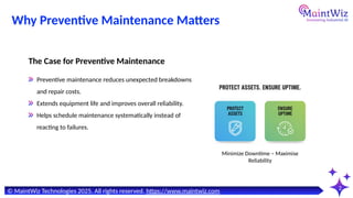 Track & Monitor Preventive Maintenance — Best Practices with MaintWiz ...