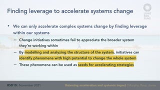 Balancing Acceleration and Systemic Impact | PDF