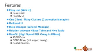 hbaseconasia2017: HareQL：快速HBase查詢工具的發展過程 | PPT
