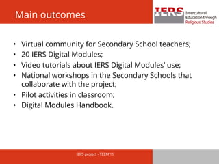 IERS Project | PDF | Professional School | Postgraduate Education