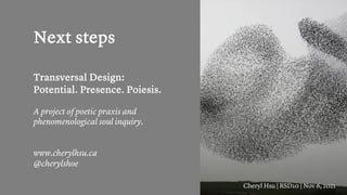 Transversal Design: Glimpsing the emergent whole, with the trouble | PPT