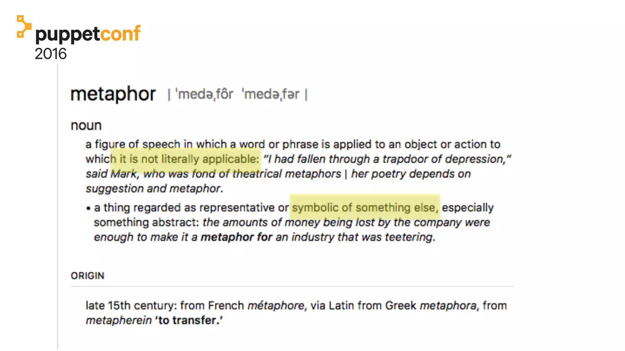 PuppetConf 2016: A Roadmap for a Platform: Mixing Metaphors for Fun and ...