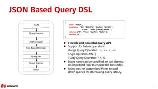 hbaseconasia2017: Ecosystems with HBase and CloudTable service at Huawei | PDF